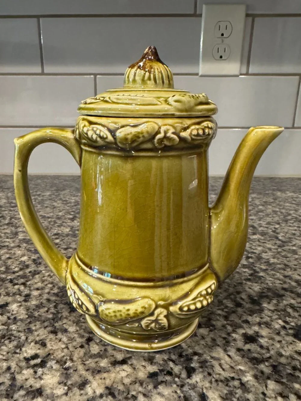 Tilso | Dining | Vtg Mcm Tilso Avocado Green Glazed Fruit Motiff ...